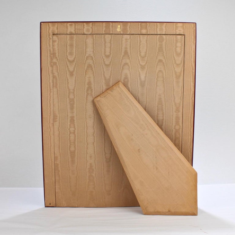 Large Midcentury Italian Burgundy Leather Easel Back Photo or Picture ...