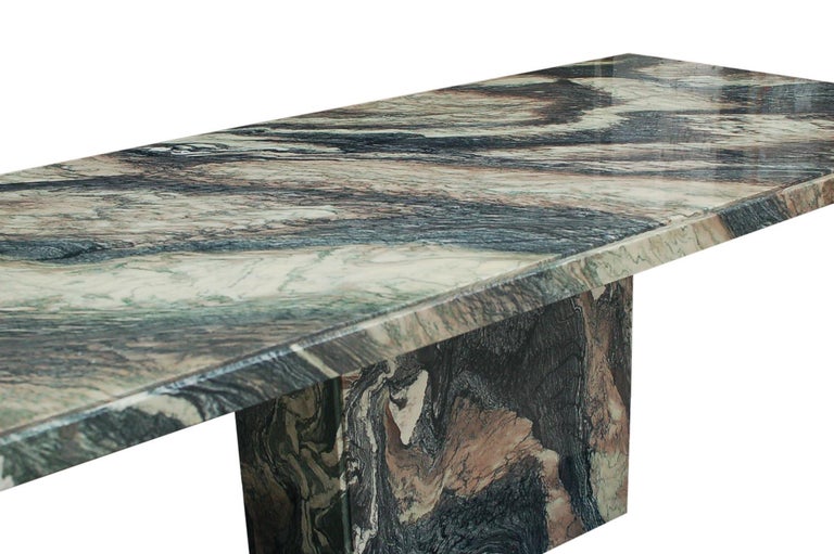Large Midcentury Italian Postmodern Marble Granite Rectangular Dining ...