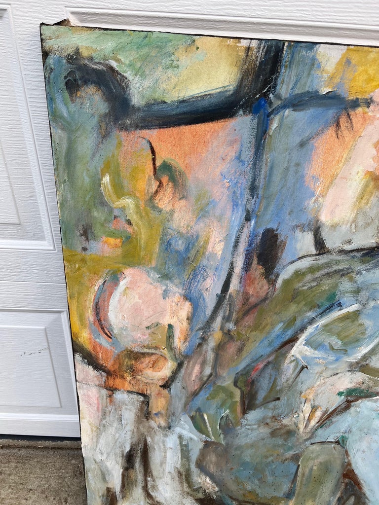 Large Mid-Century Modern Abstract of Woman For Sale at 1stDibs