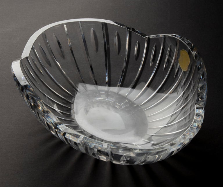 Large Mid-Century Modern Clear Crystal Bowl Made by Val Saint Lambert ...