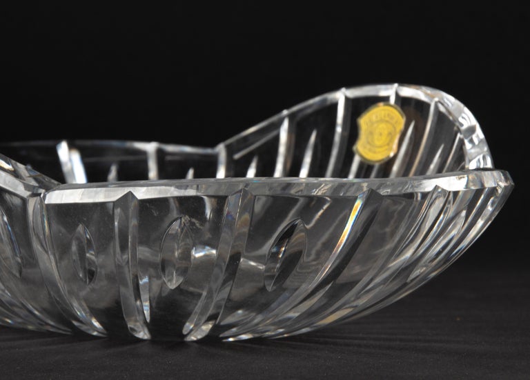 Large Mid-Century Modern Clear Crystal Bowl Made by Val Saint Lambert ...