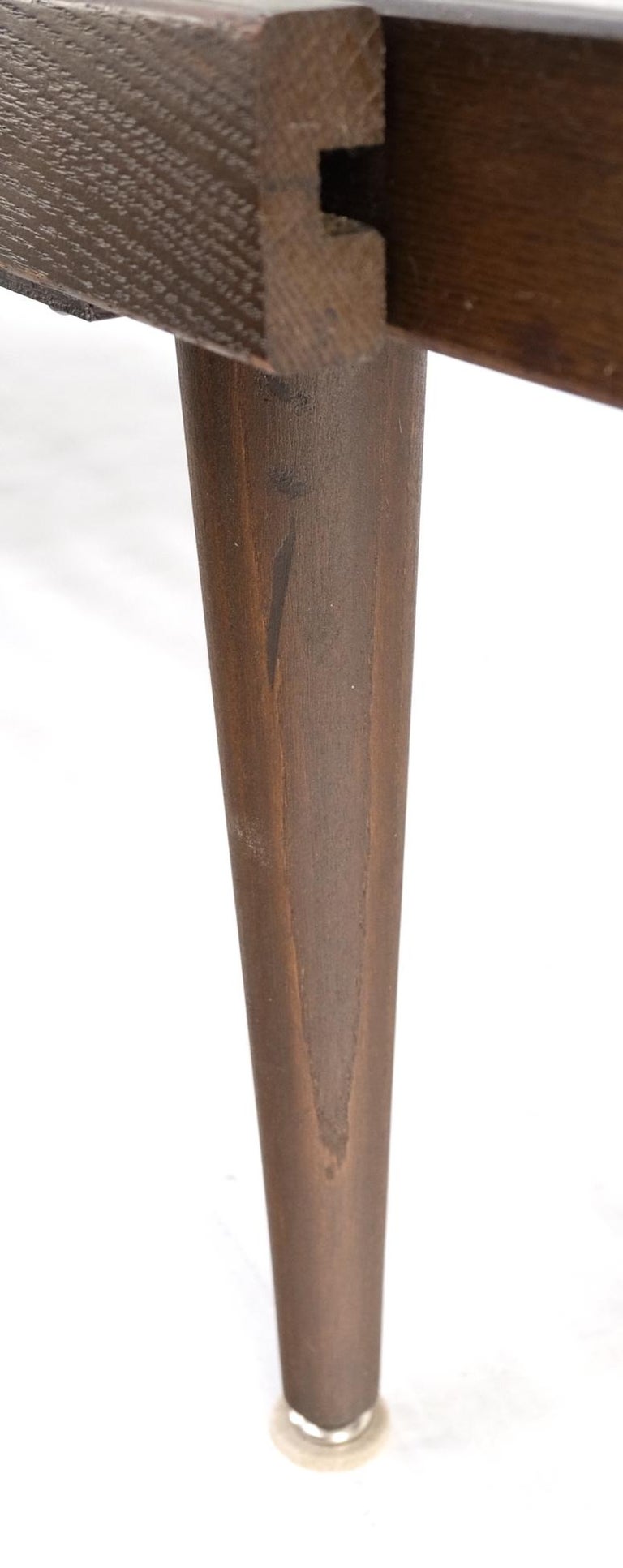 Large Mid-Century Modern Extending Slat Bench on Tapered Dowel Cone ...