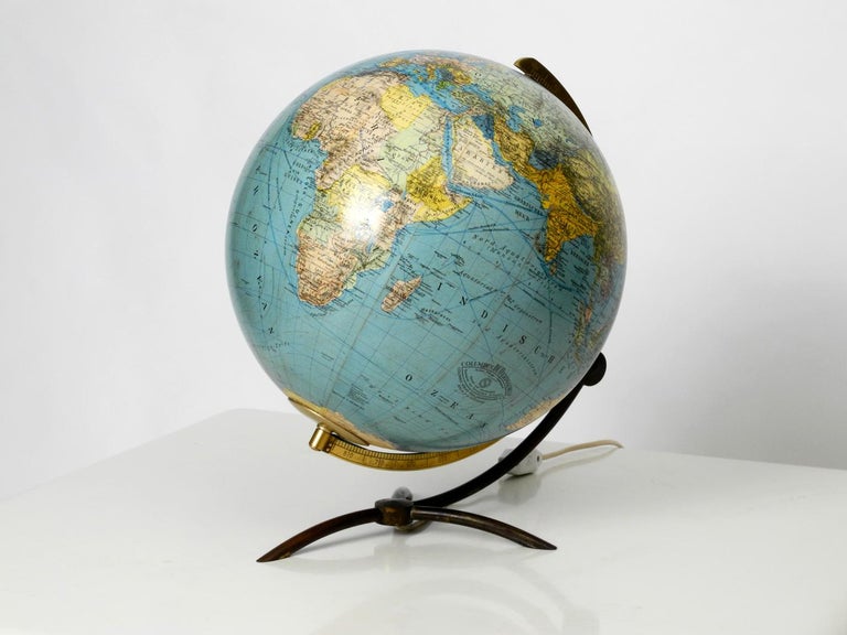 Large Mid-Century Modern Glass Globe Illuminated in Futuristic ...