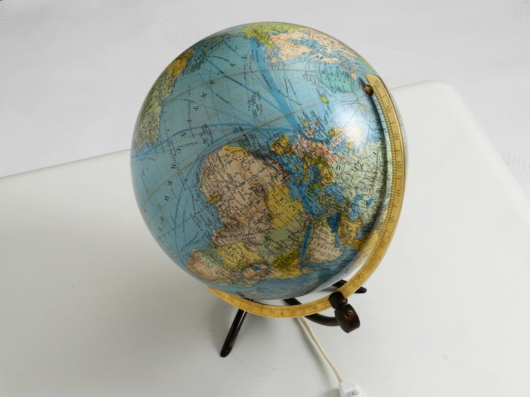 Large Mid-Century Modern Glass Globe Illuminated in Futuristic ...
