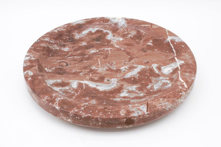 Large Mid-Century Modern Red Italian Marble Tray, 1960s For Sale at 1stDibs