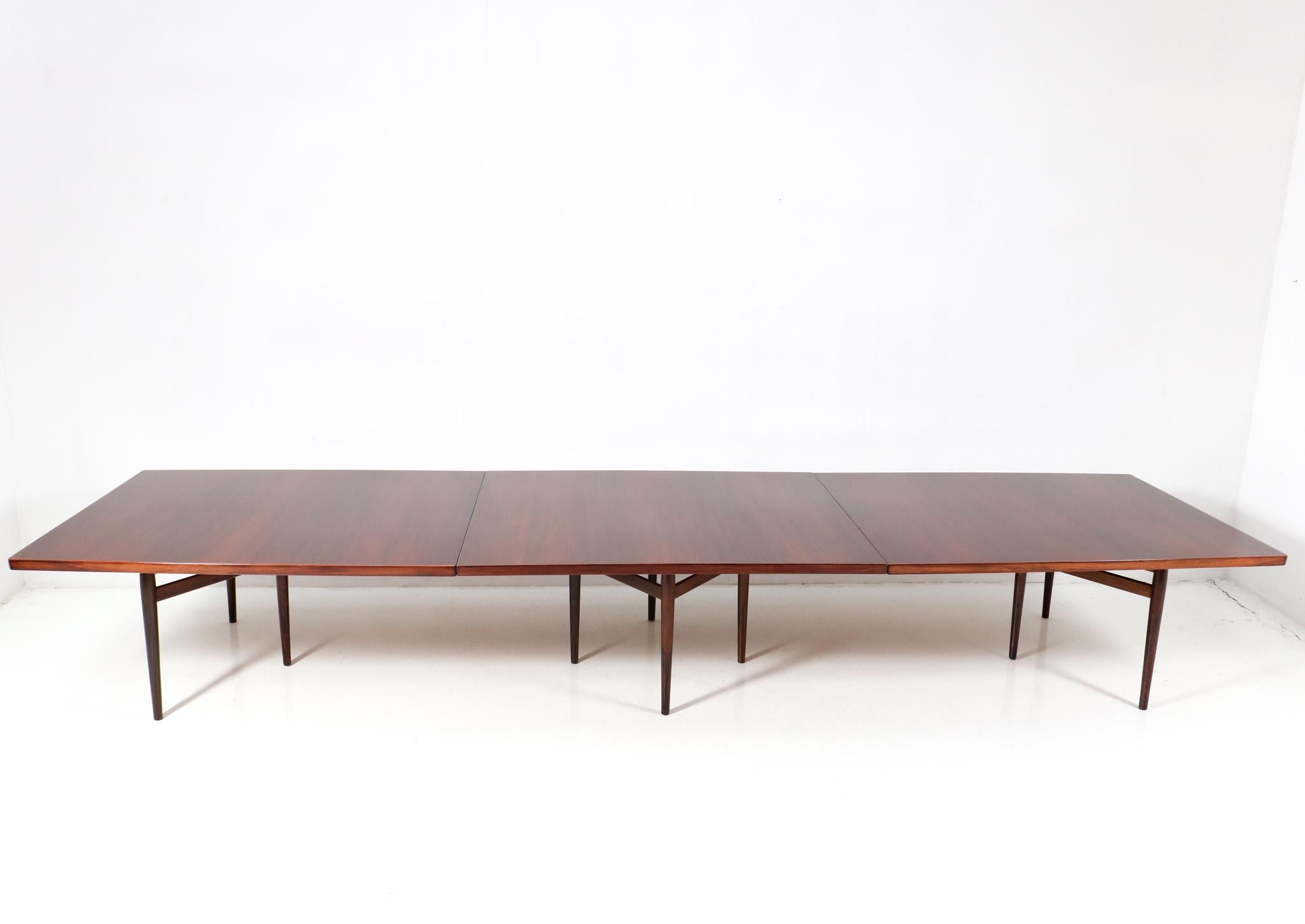 Large Mid-Century Modern Rosewood Conference Table by Arne Vodder for ...