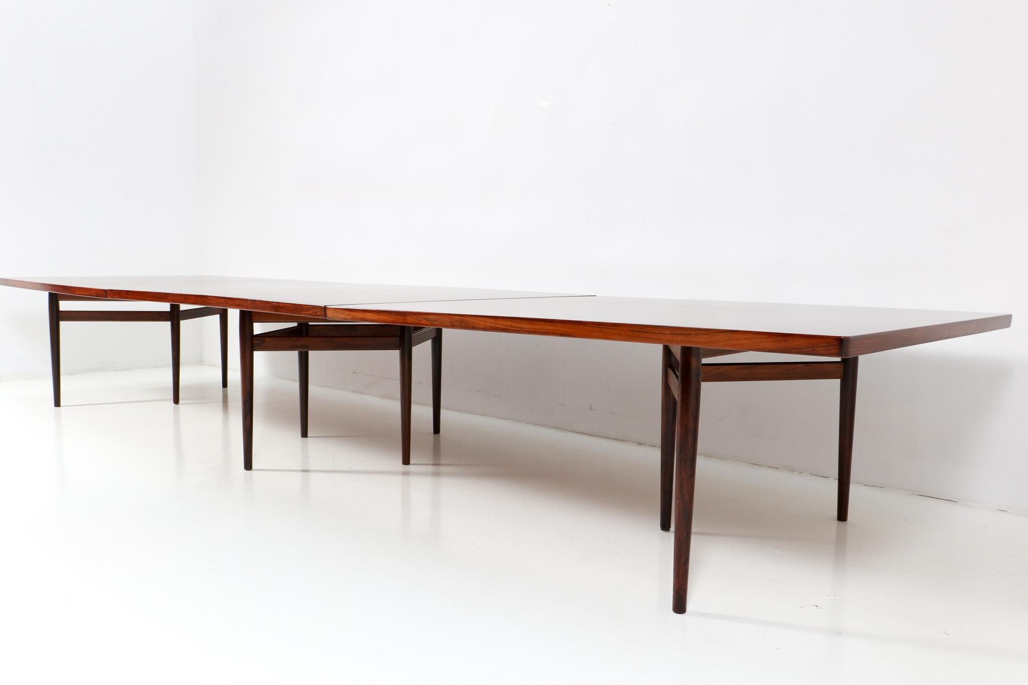 Large Mid-Century Modern Rosewood Conference Table by Arne Vodder for ...