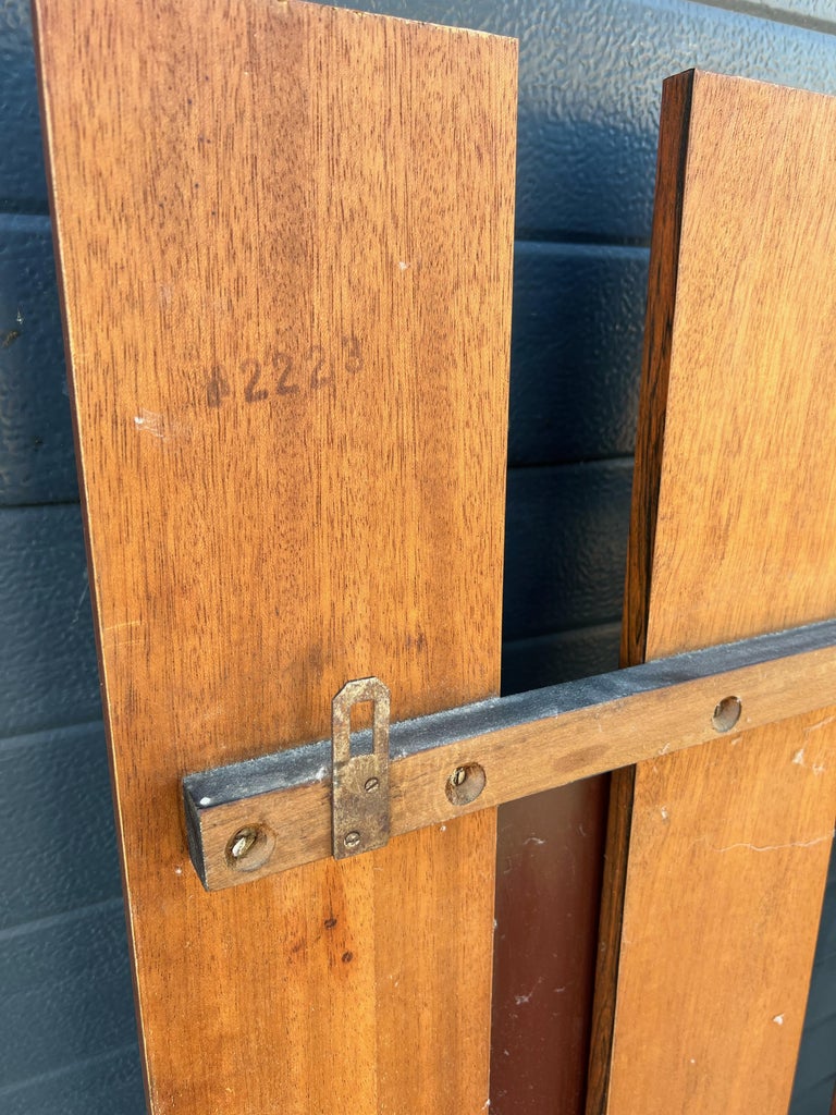 Large Mid-Century Modern Teak Slats Wall Mount Hall Coat Rack with ...