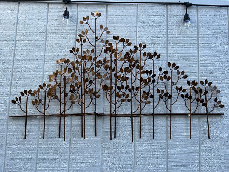 Large Mid Century Modern Tree Wall Sculpture For Sale at 1stDibs
