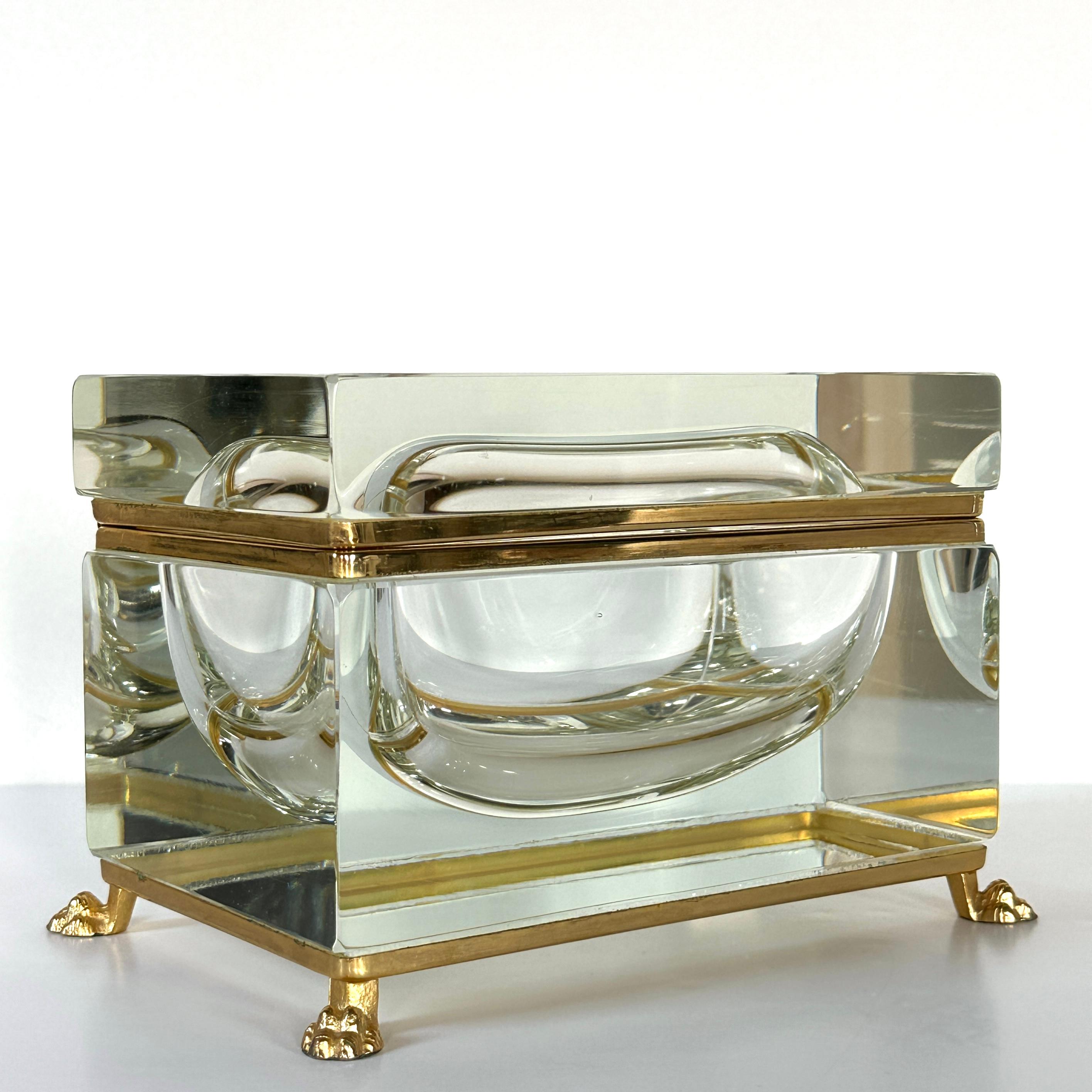 Large Midcentury Murano Glass Box For Sale at 1stDibs