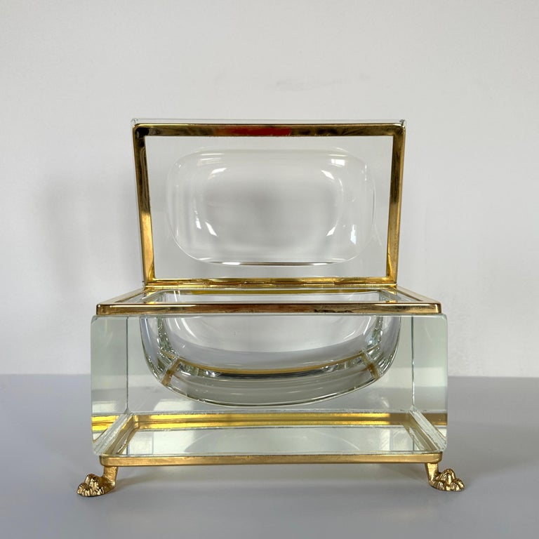 Large Midcentury Murano Glass Box For Sale at 1stDibs