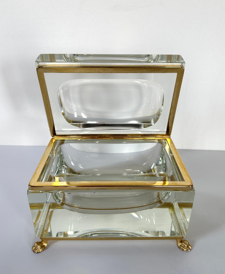 Large Midcentury Murano Glass Box For Sale at 1stDibs