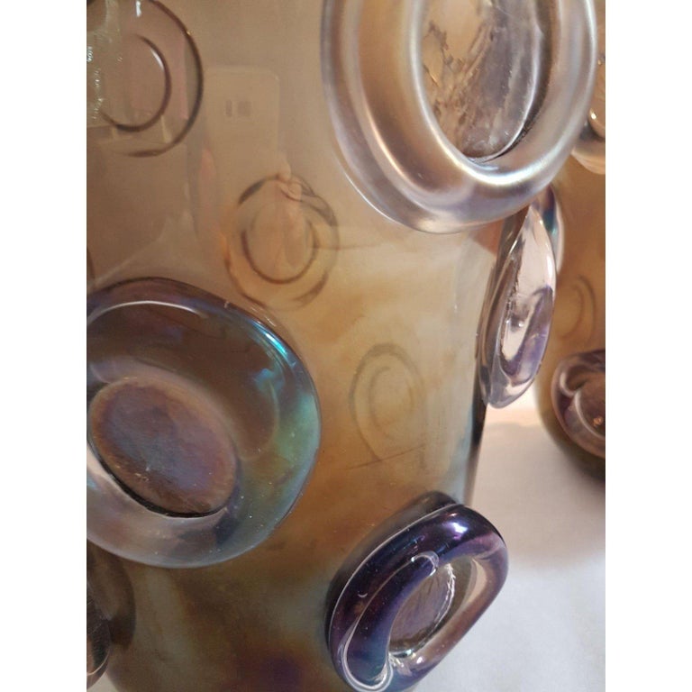 Large Midcentury Murano Glass Vase, by Seguso For Sale at 1stDibs