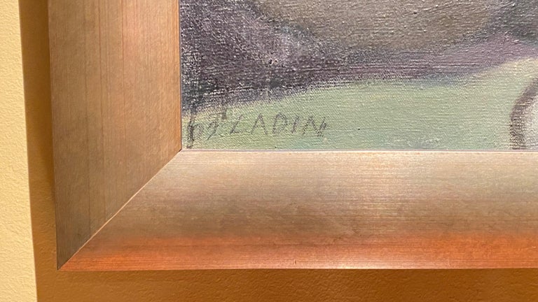Large Mid-Century Nude Figural Painting, California Artist Signed Ladin ...
