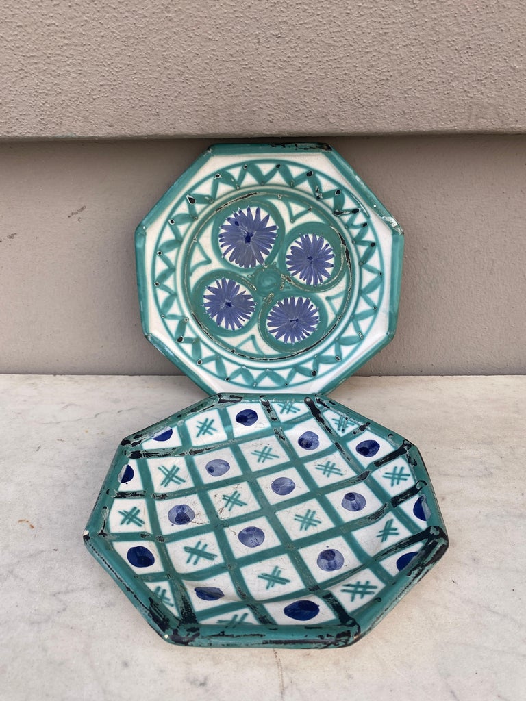 Large Mid-Century Octogonal Plate Robert Picault Vallauris For Sale at ...
