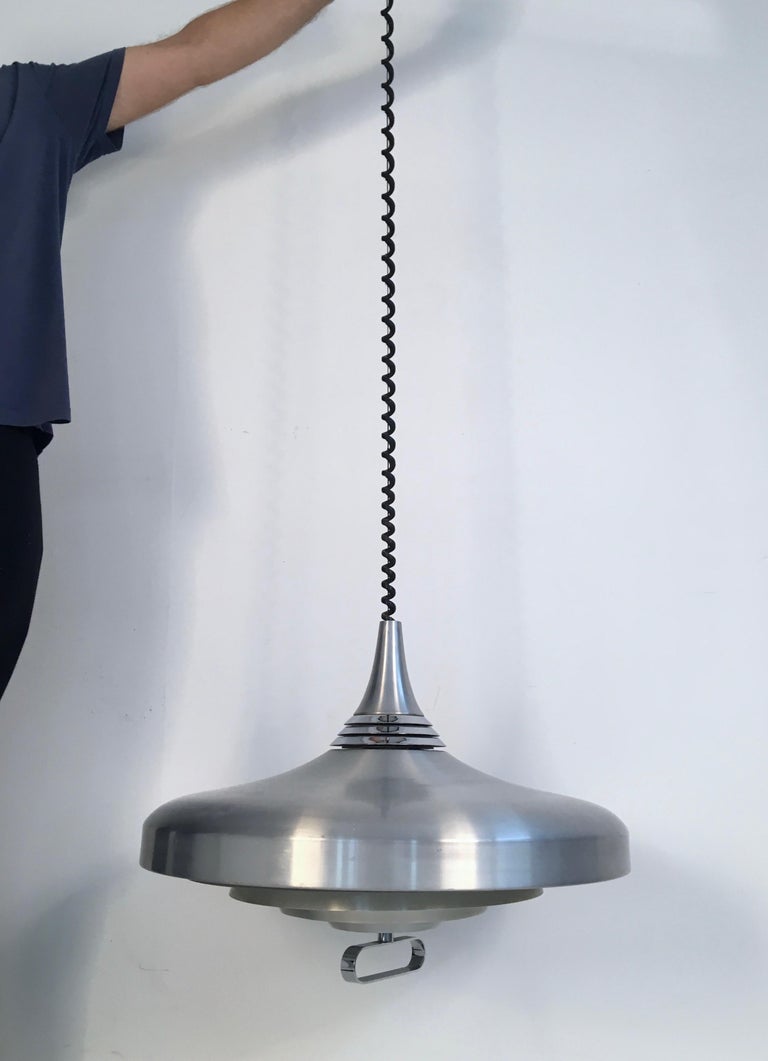 Large Midcentury Pull Down Pendant Lamp Shade, Italy, circa 1970 For ...