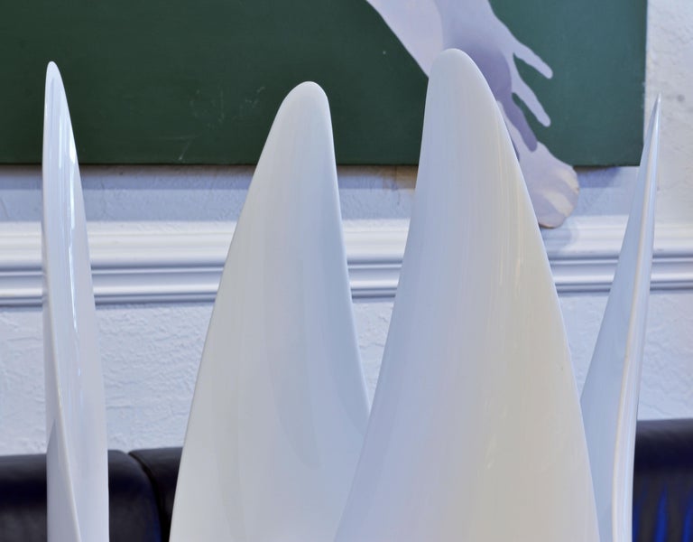 Large Midcentury Sculptural Blossoming White Tulip Lamp by Roger ...