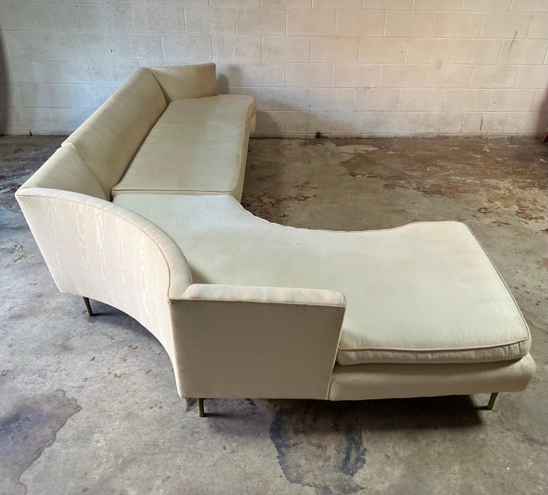 Large Mid-Century Sectional Sofa in the Style of Harvey Probber For ...