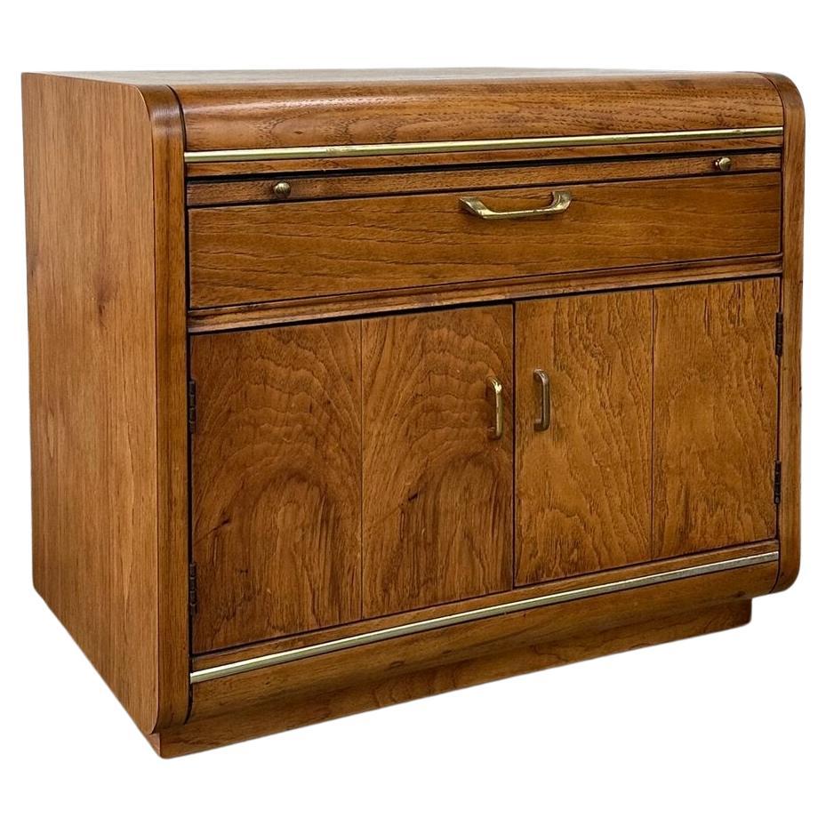 Thomasville Solid Pecan End Table Side Table with Pull Out Tray at ...