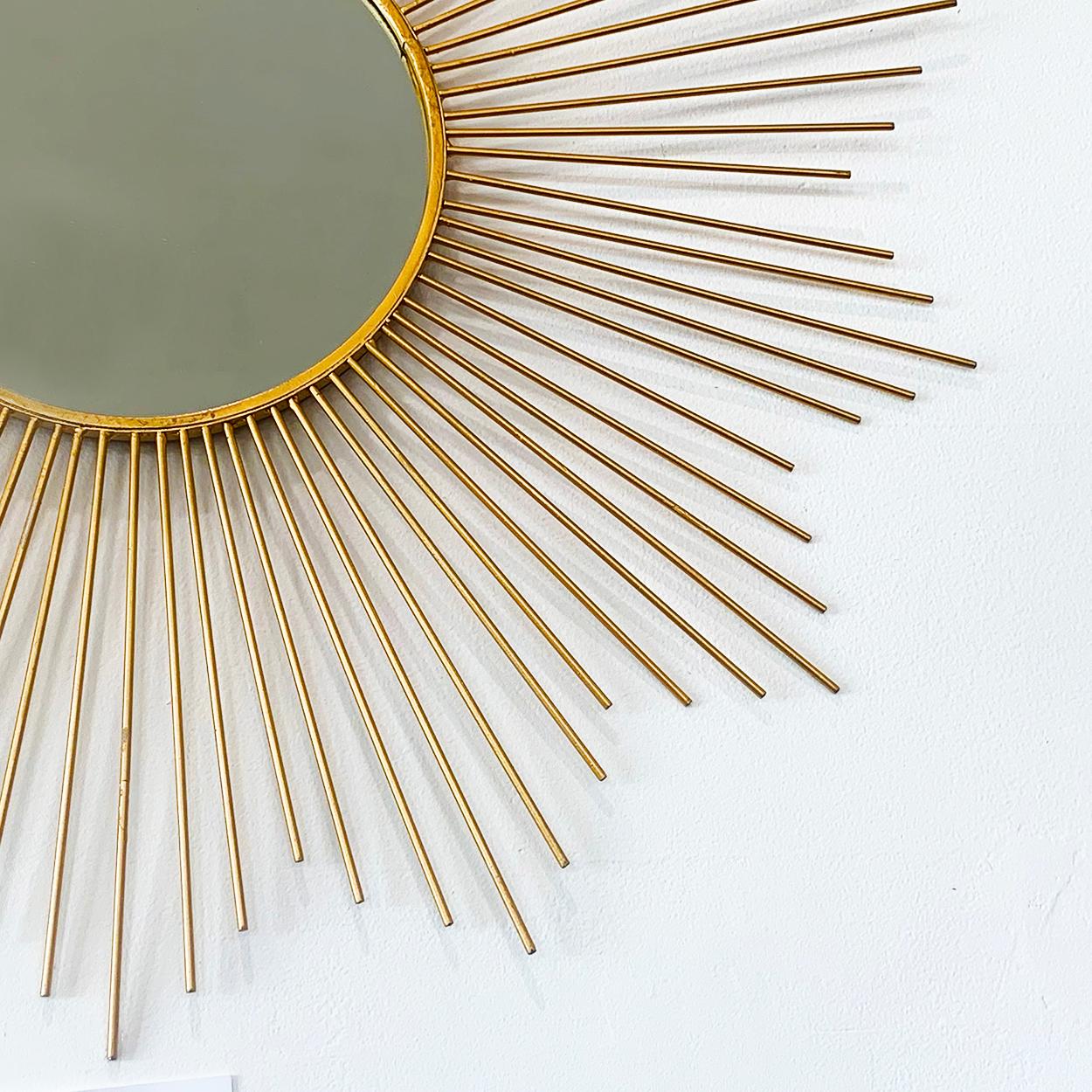 Large Midcentury Star Shaped Sunburst Mirror For Sale at 1stDibs