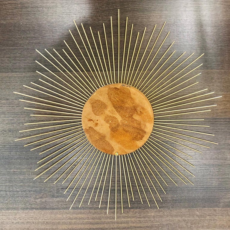 Large Midcentury Star Shaped Sunburst Mirror For Sale at 1stDibs