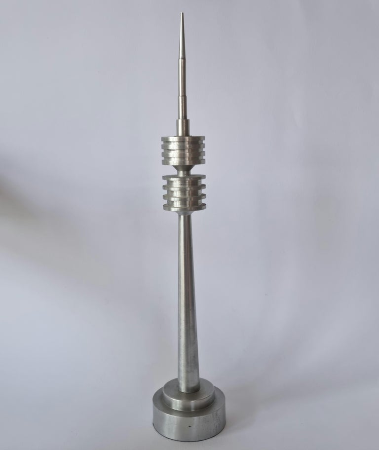 Large Midcentury Aluminium Model of Munich TV Television Olympic Tower ...