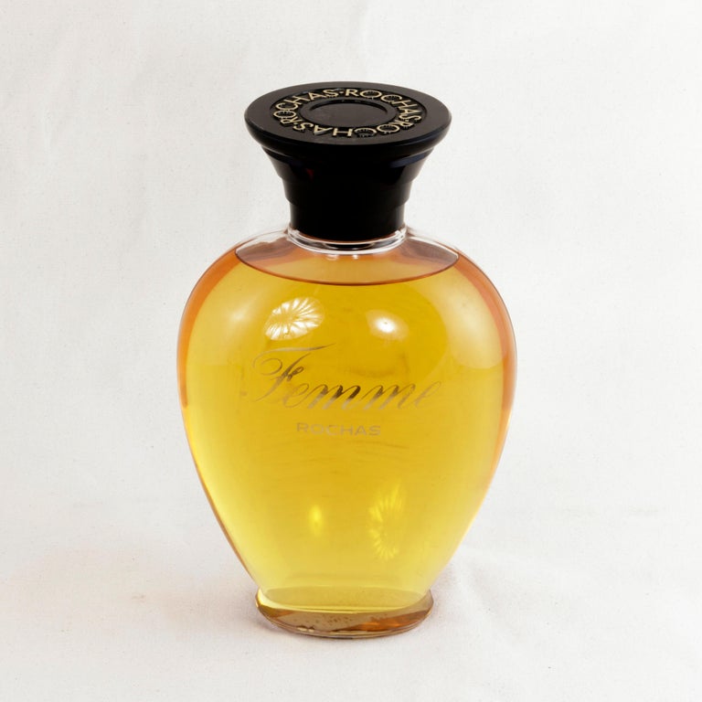 Large Midcentury French Vintage Glass Factice Perfume Bottle, Femme ...