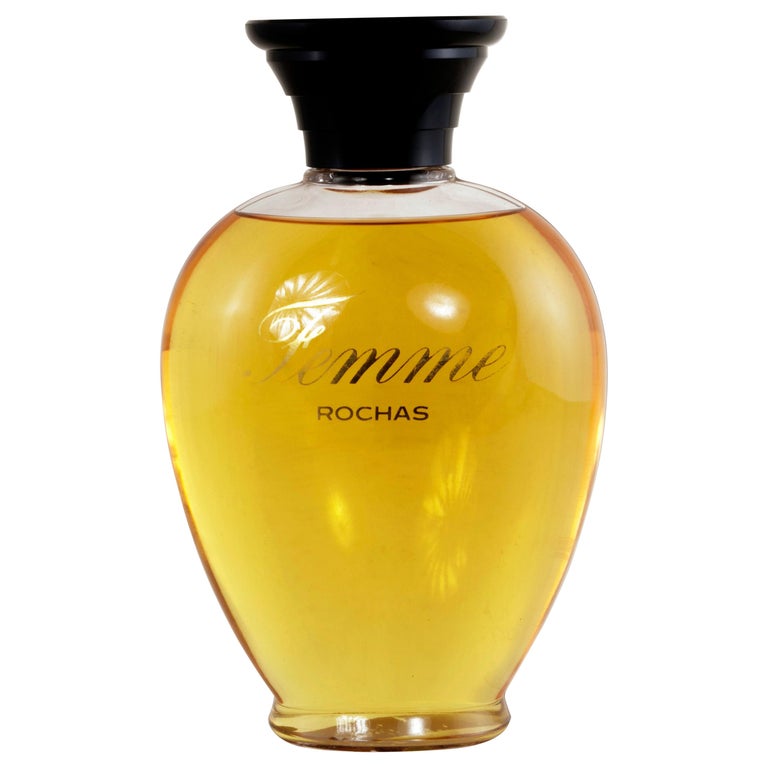 Large Midcentury French Vintage Glass Factice Perfume Bottle, Femme ...