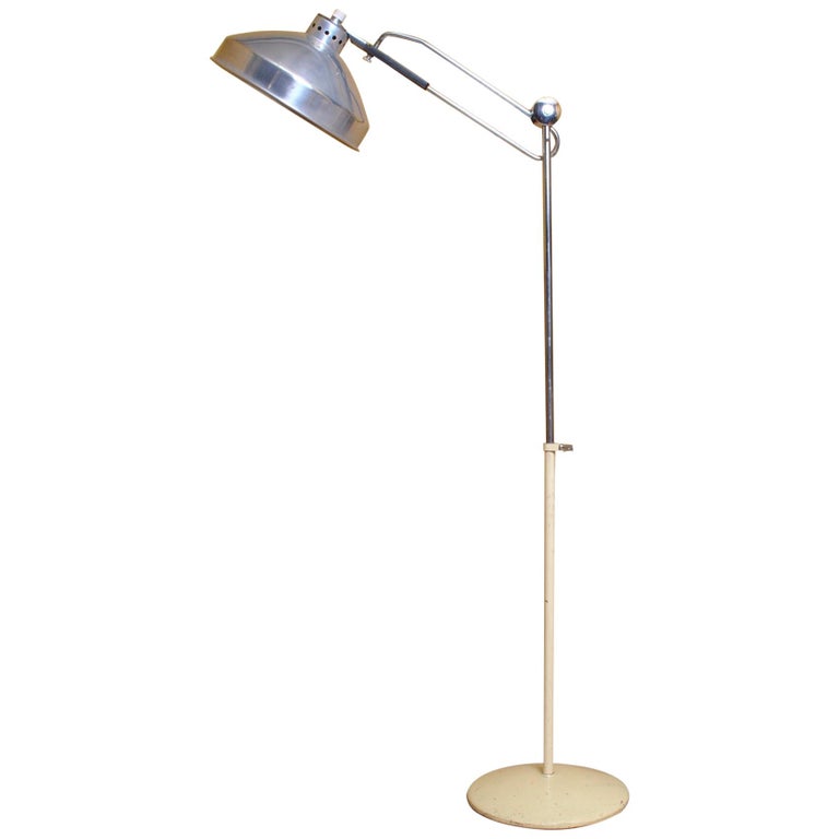 Large Midcentury Industrial Floor Lamp at 1stDibs | large industrial ...