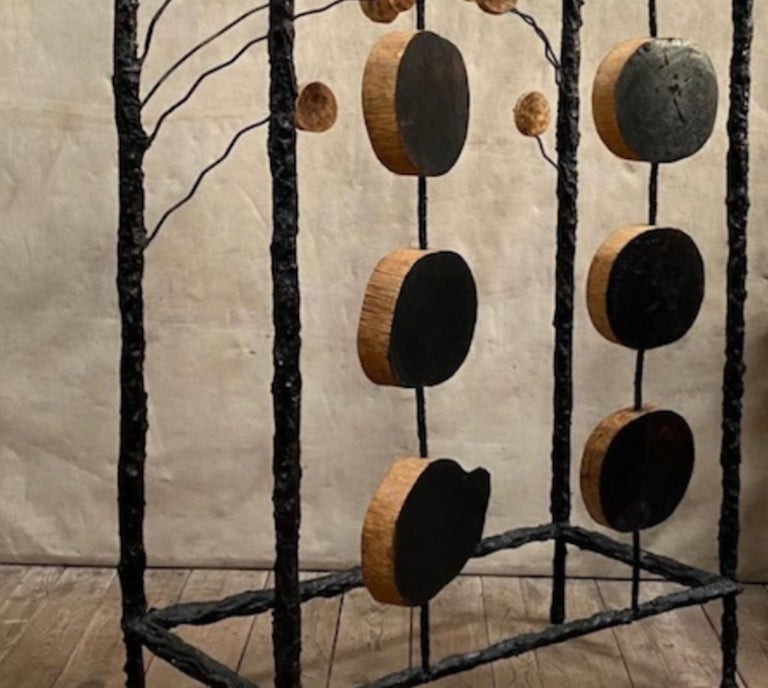 Large Midcentury Metal Sculpture For Sale at 1stDibs