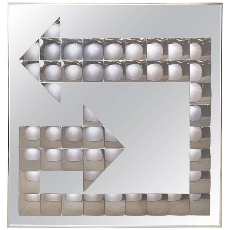 Large Midcentury Pop Art Bubble Arrow Mirror by Turner at 1stDibs