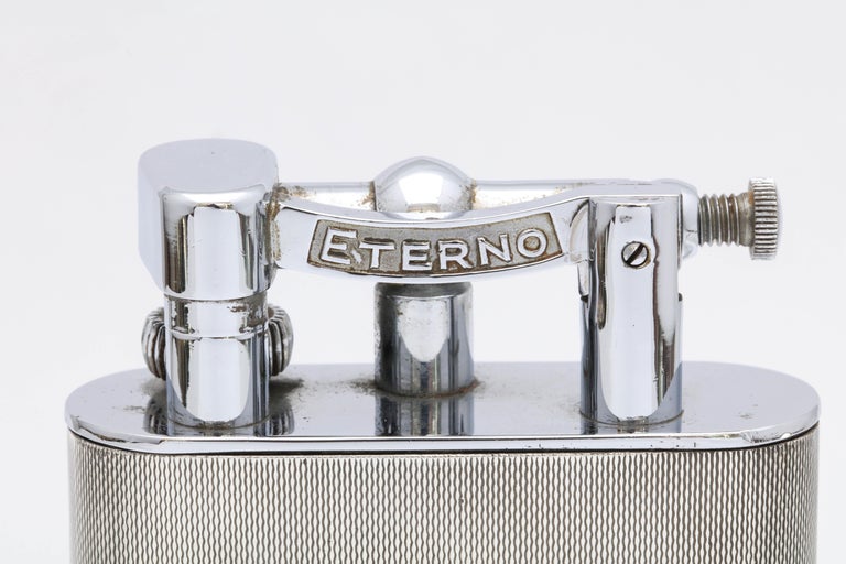 Large Midcentury Sterling Silver Table Lighter at 1stDibs