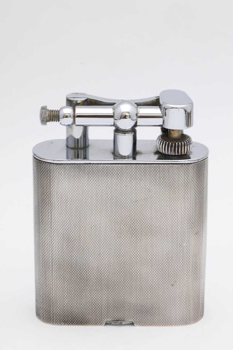 Large Midcentury Sterling Silver Table Lighter at 1stDibs