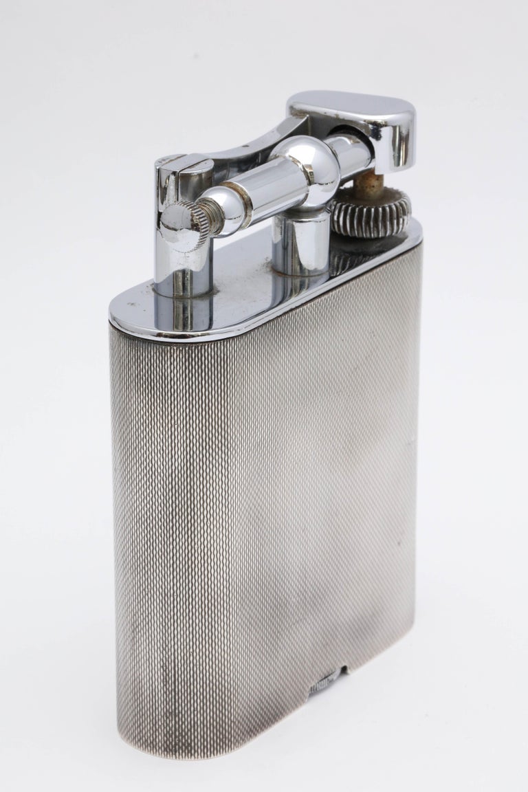 Large Midcentury Sterling Silver Table Lighter at 1stDibs