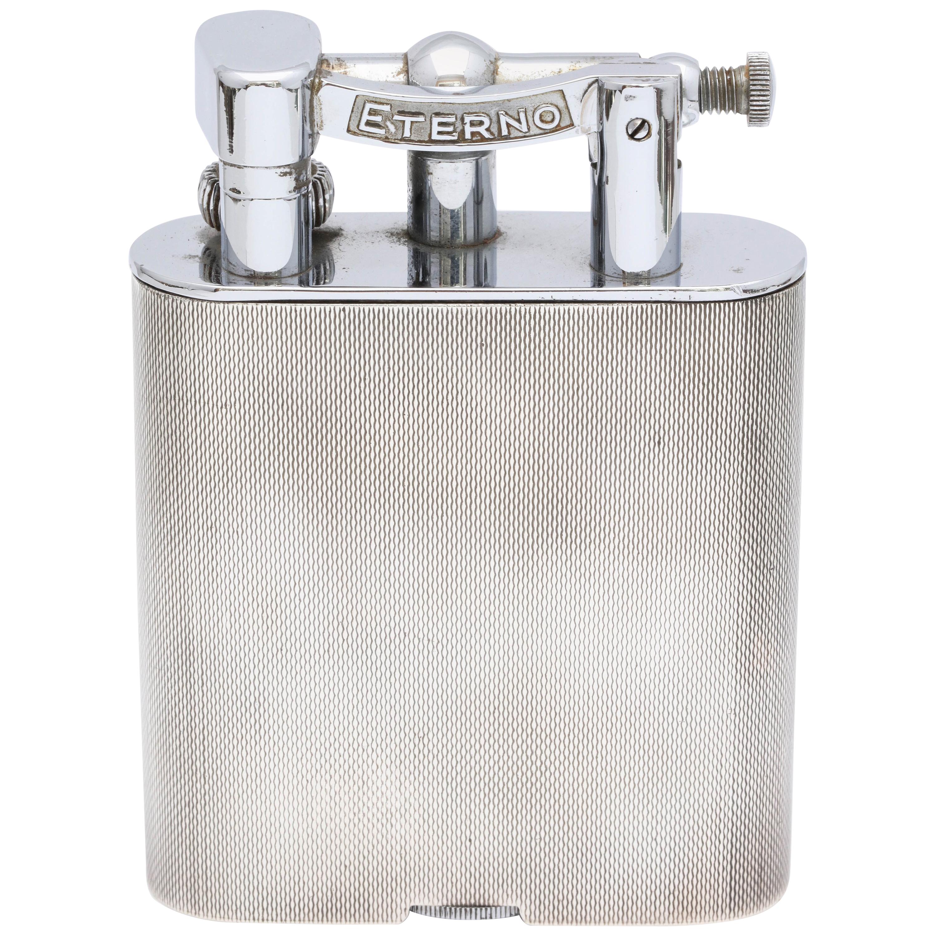 Large Midcentury Sterling Silver Table Lighter at 1stDibs