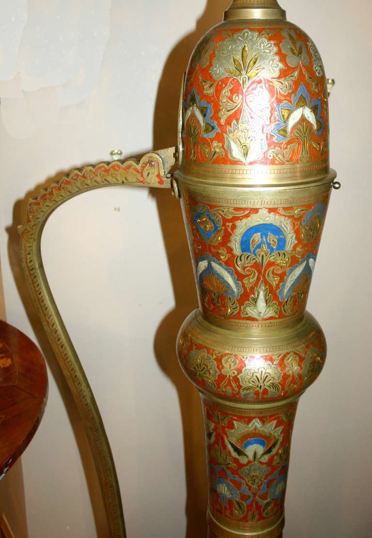 Large Middle-Eastern Ewer Floor Lamp For Sale at 1stDibs