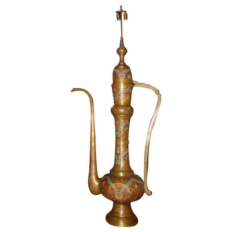 Large Middle-Eastern Ewer Floor Lamp For Sale at 1stDibs