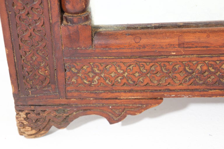 Large Middle Eastern Moorish Wood Wall Mirror at 1stDibs