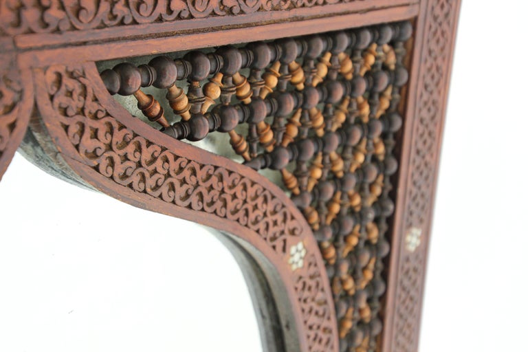 Large Middle Eastern Moorish Wood Wall Mirror at 1stDibs