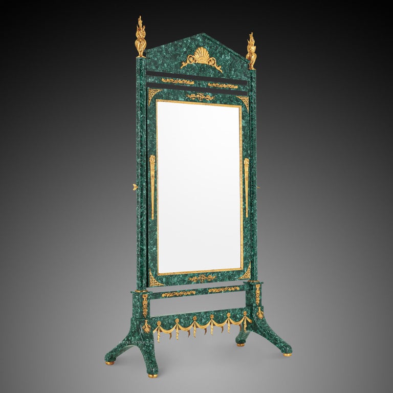 Large Mobile Glass Mounted on a Pivot Frame For Sale at 1stDibs