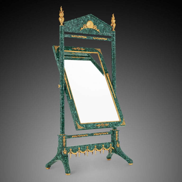 Large Mobile Glass Mounted on a Pivot Frame For Sale at 1stDibs
