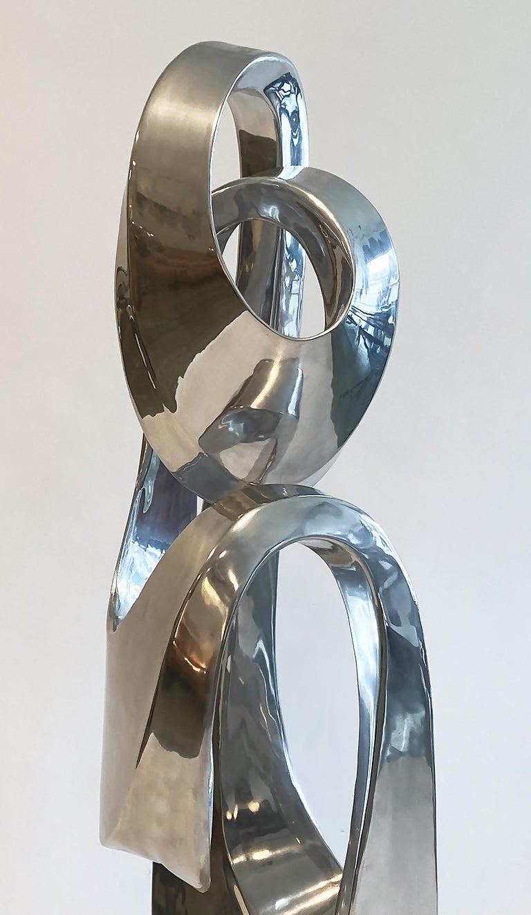 Large Modern Abstract Aluminum Sculpture by Bill Keating, 1970s at 1stDibs