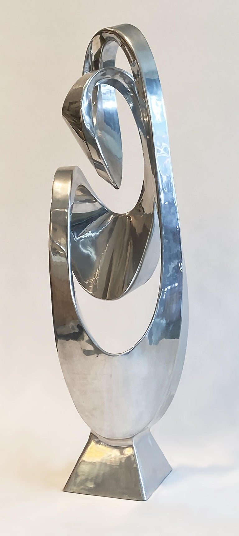 Large Modern Abstract Aluminum Sculpture by Bill Keating, 1970s at 1stDibs