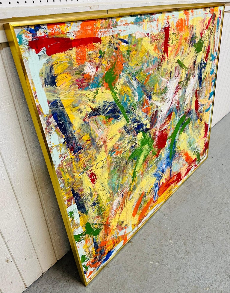 Large Modern Expressionist Abstract Painting For Sale at 1stDibs