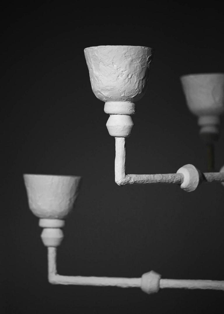 Large Modern French Plaster Chandelier in the Giacometti Style, G337 ...