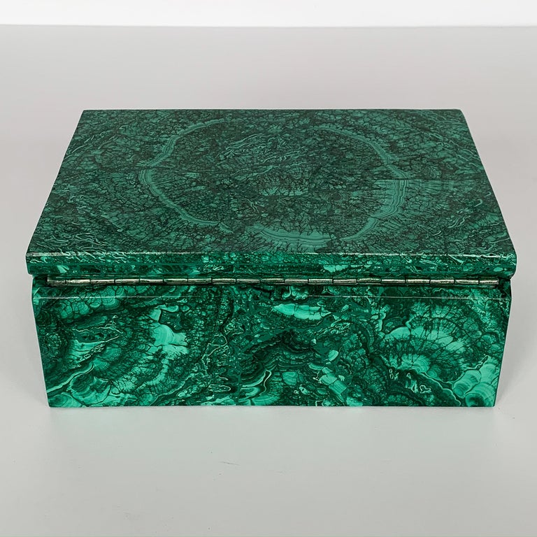 Large Modern Malachite Stone Jewelry Box at 1stDibs