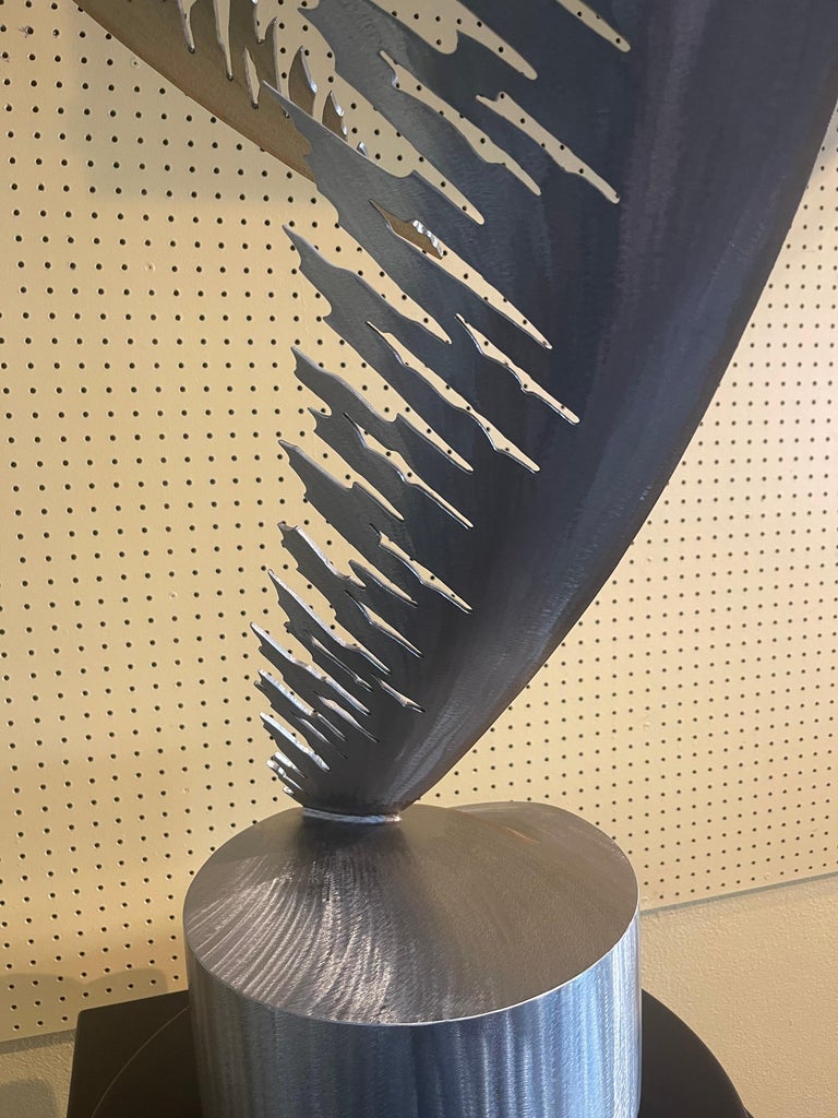 Large Modern Stainless Steel and Bronze Sculpture "The Dive" by John ...