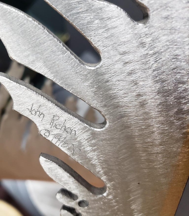 Large Modern Stainless Steel and Bronze Sculpture "The Dive" by John ...