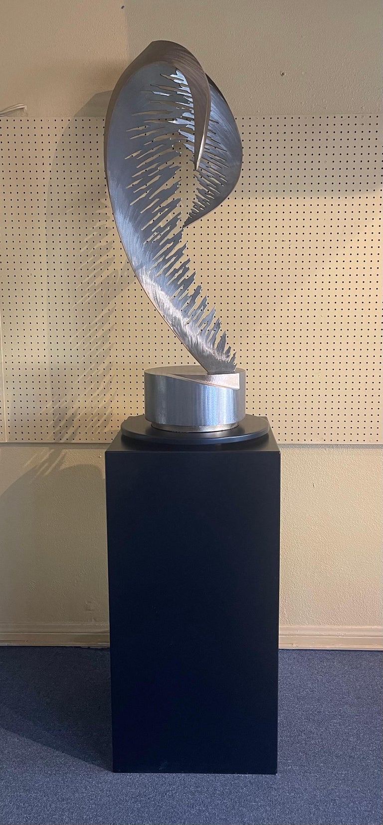 Large Modern Stainless Steel and Bronze Sculpture "The Dive" by John ...