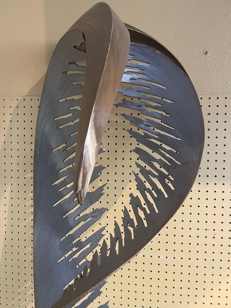 Large Modern Stainless Steel and Bronze Sculpture "The Dive" by John ...